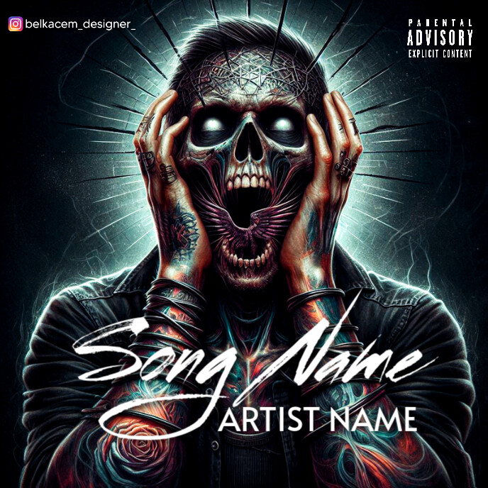 Black Professional Monster Album Cover Template | PosterMyWall