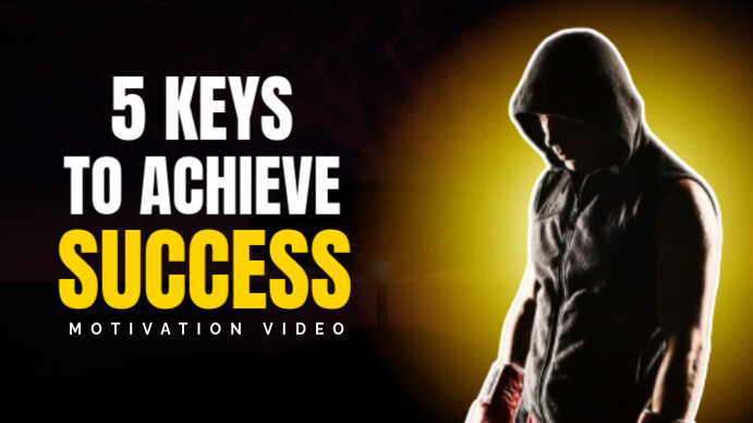 Black Professional Motivation Youtube Thumbnail Templat | PosterMyWall