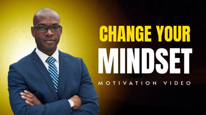 Black Professional Motivation Youtube Thumbnail Template | PosterMyWall