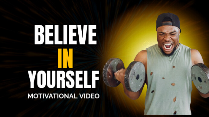 Black Professional Motivation Youtube Thumbnail Template | PosterMyWall