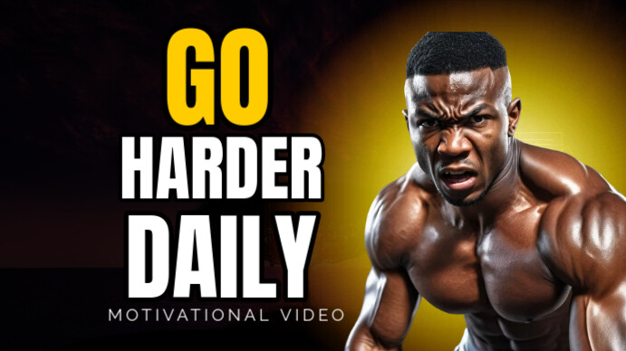 Black Professional Motivation Youtube Thumbnail Template | PosterMyWall