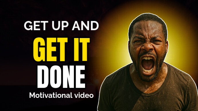 Black Professional Motivation Youtube Thumbnail Template | PosterMyWall