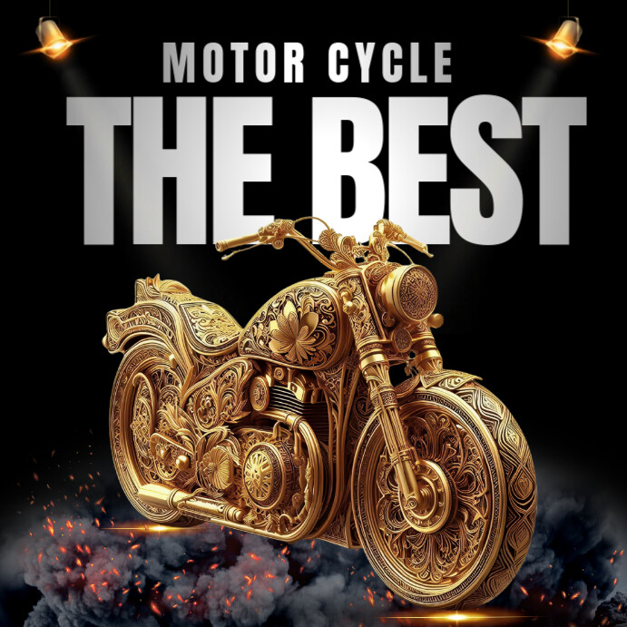 Modèle Black Professional Motor Cycle Instagram Post | PosterMyWall