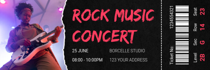 Black Professional Music Concert Twitter Banner Template | PosterMyWall