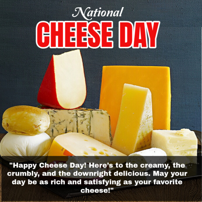 Plantilla de Black Professional National Cheese Day Instagram Post ...