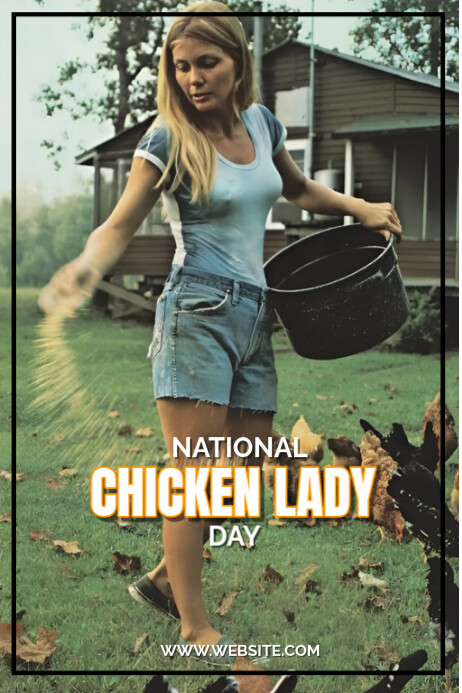 Black Professional National Chicken Day Poster Template | PosterMyWall