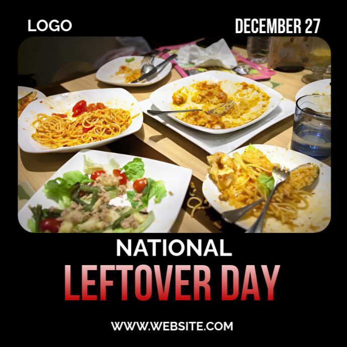 Plantilla de Black Professional National Leftover Day Instagram Post ...