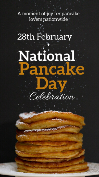 Modèle Black Professional National Pancake Day Instagram Story ...