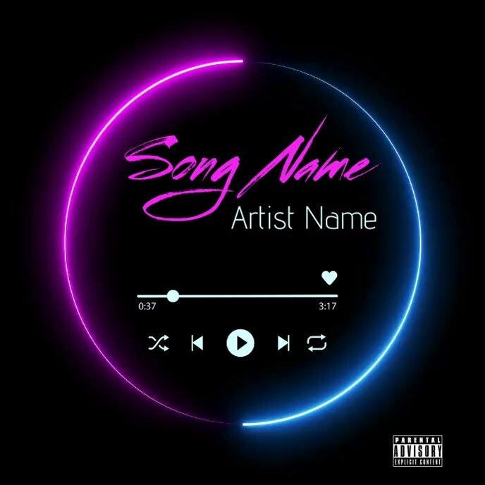 Plantilla de Black Professional Neon Album Cover | PosterMyWall