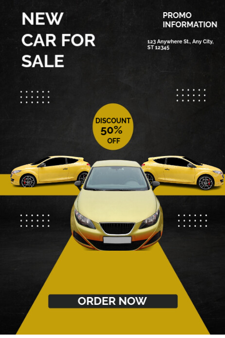 Copy of Black Professional New Car Sale Flyer Design Poster | PosterMyWall