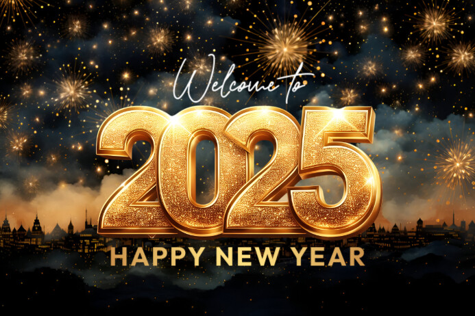Black Professional New Year Poster Template | PosterMyWall