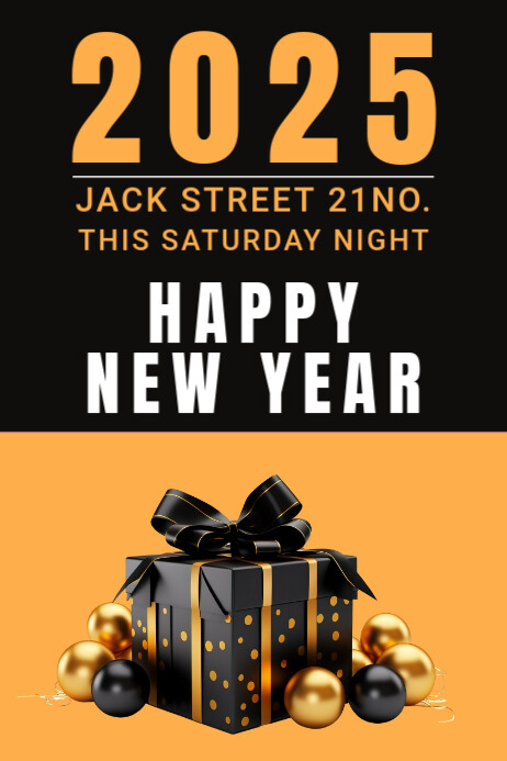 Black Professional New Year Poster Template | PosterMyWall