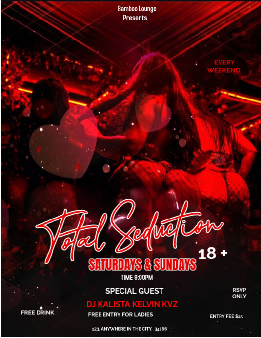 Copy of Black Professional Night Club Party Flyer (us Letter ...