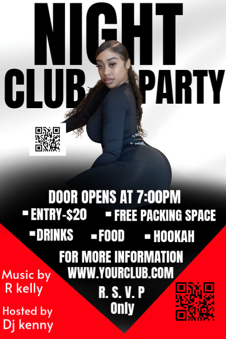 Copy of Black Professional Night Club Party Flyer Poster | PosterMyWall