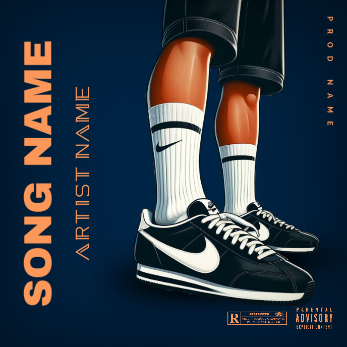 Plantilla de Black Professional Nike Album Cover | PosterMyWall
