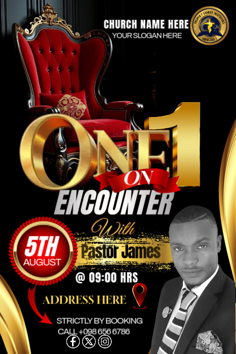 Copy of Black Professional One On Church Poster | PosterMyWall