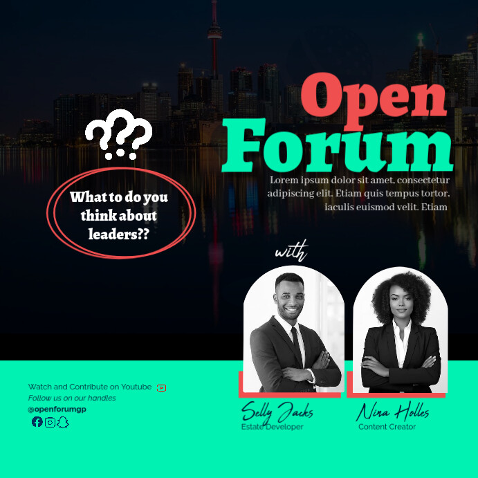 Copy of Black Professional Open Forum Instagram Post | PosterMyWall