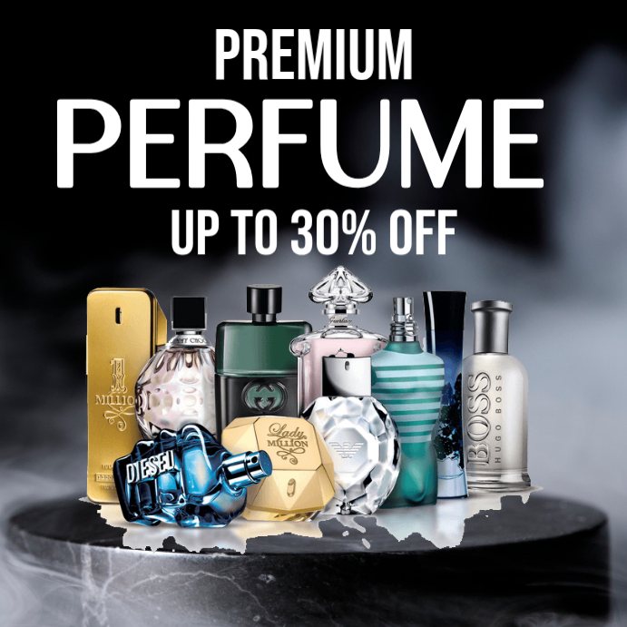 Black Professional Perfume Instagram Post Templat | PosterMyWall