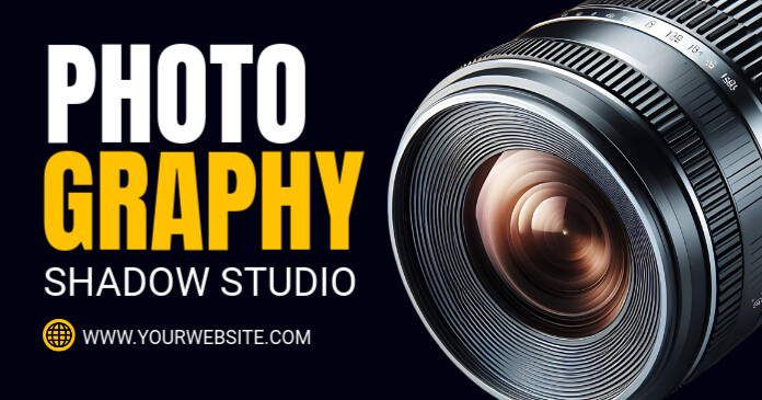 Black Professional Photography Facebook Shared Image Template ...