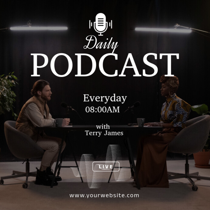 Copy of Black Professional Podcast Instagram Post | PosterMyWall