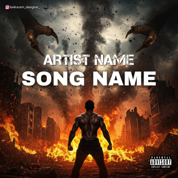 Black Professional Power Black Album Cover Template | PosterMyWall