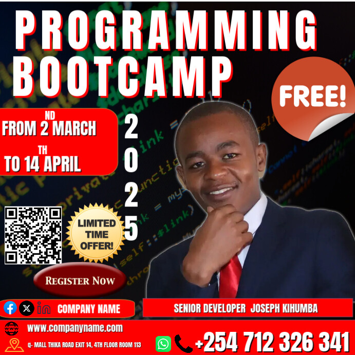 Copy of Black Professional Programming Bootcamp Instagram Post ...