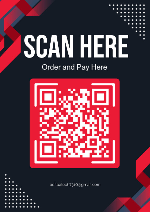 Copy of Black Professional Qr Code A4 | PosterMyWall