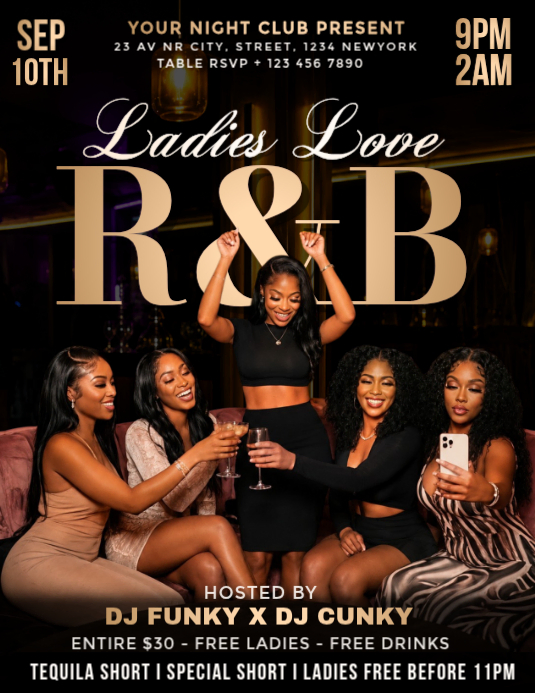 R&b Nightclub Event Flyers Template | PosterMyWall