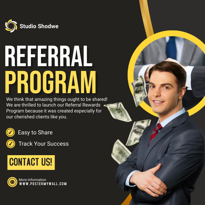 Black Professional Referral Program Instagra Template | PosterMyWall