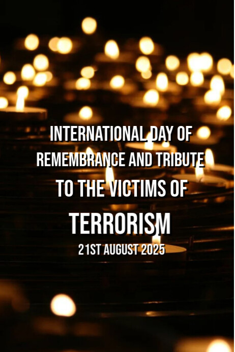 Black Professional Remembrance Of Victims Of Terrorism Poster Template ...