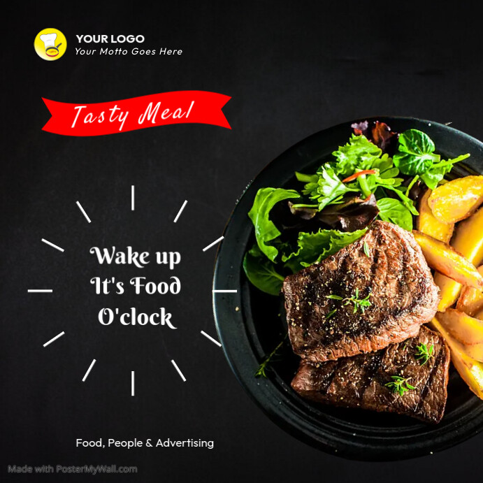 Modèle Black Professional Restaurant Menu Instagram Post | PosterMyWall