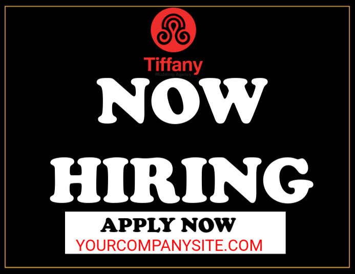 Black Professional Rofessional Now Hiring A-frame Sign Template For Job ...