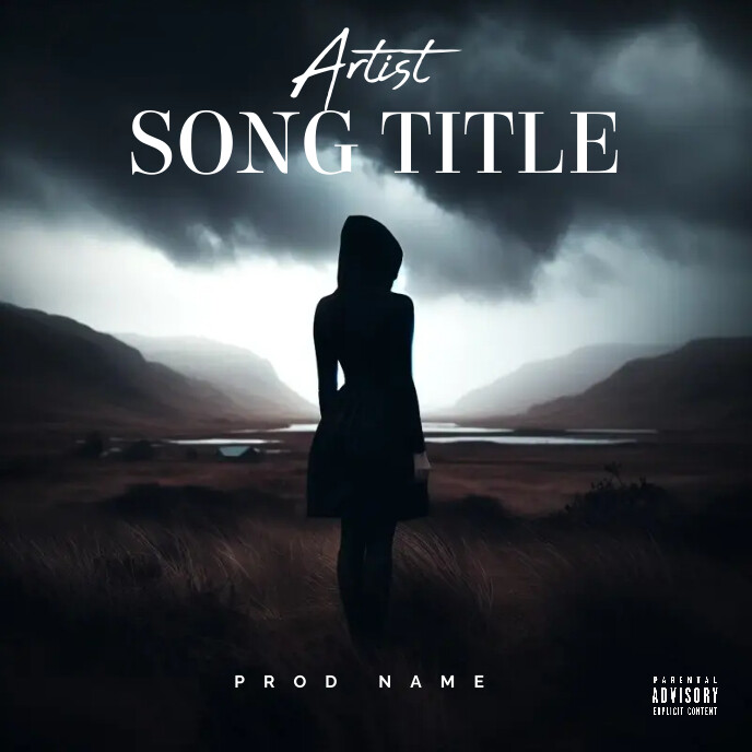 Black Professional Sad Woman Album Cover Template | PosterMyWall