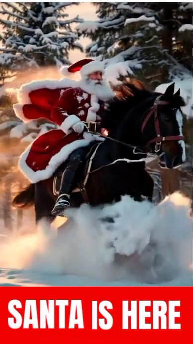 Black Professional Santa Is Here Instagram Reel Template | PosterMyWall