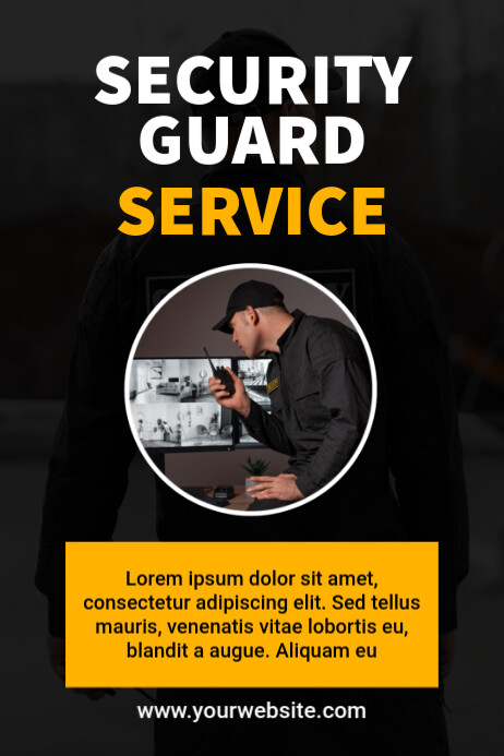 Copy of Black Professional Security Guard Poster | PosterMyWall