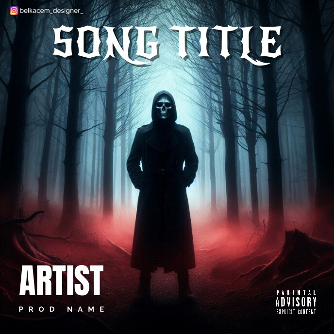 Black Professional Skeleton Album Cover Template | PosterMyWall