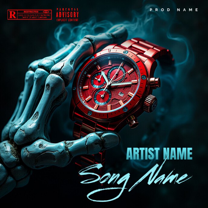 Copy of Black Professional Skull Hand Album Cover | PosterMyWall