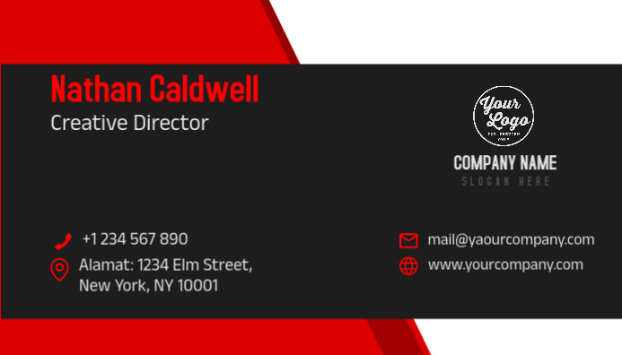 Black Professional Sleek & Professional Name Business Card Template ...