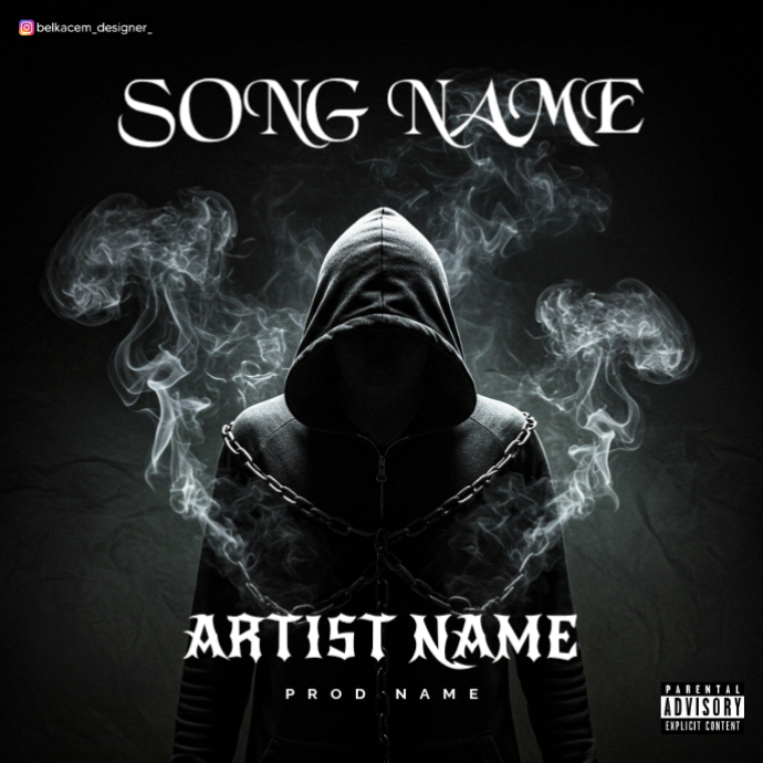 Black Professional Smoke Prison Album Cover Template | PosterMyWall