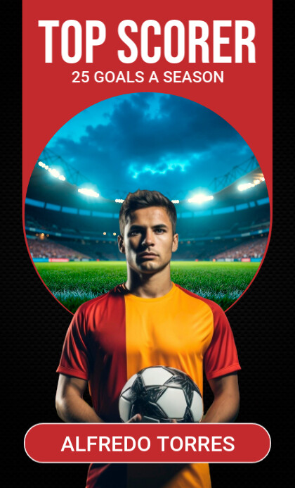 Copy of Black Professional Soccer Top Scorer Us Legal | PosterMyWall