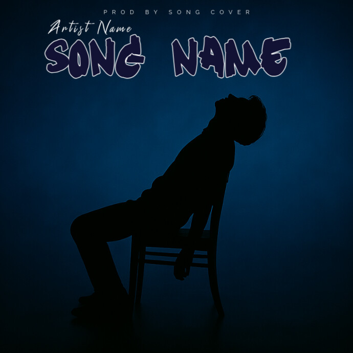 Black Professional Song Album Cover Logo Template | PosterMyWall