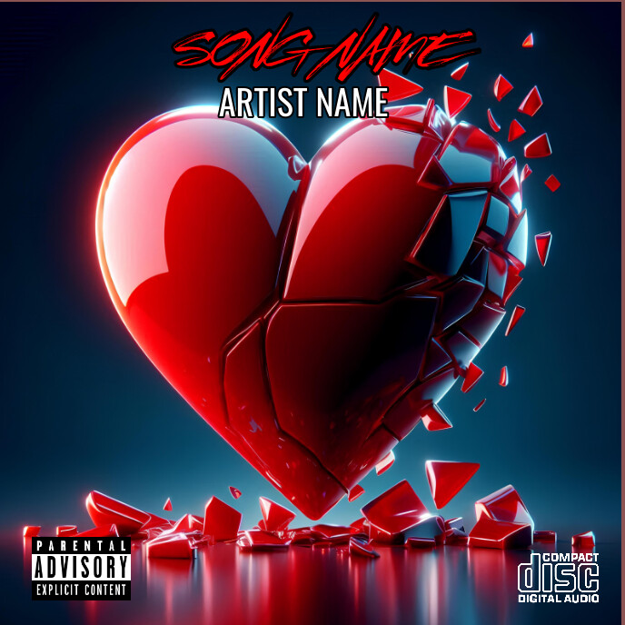 Black Professional Song Name Album Cover Template | PosterMyWall