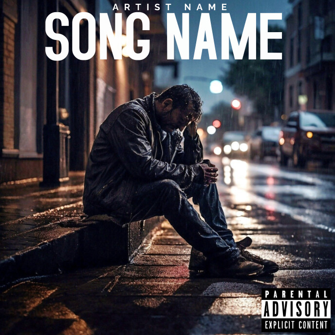 Plantilla de Black Professional Song Name Album Cover | PosterMyWall