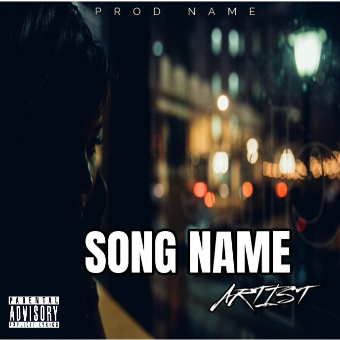 Black Professional Song Name Album Cover Template | PosterMyWall