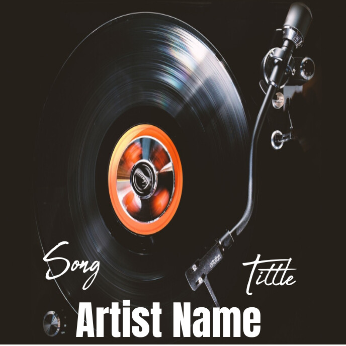 Plantilla de Black Professional Song Tittle Artist Name A | PosterMyWall