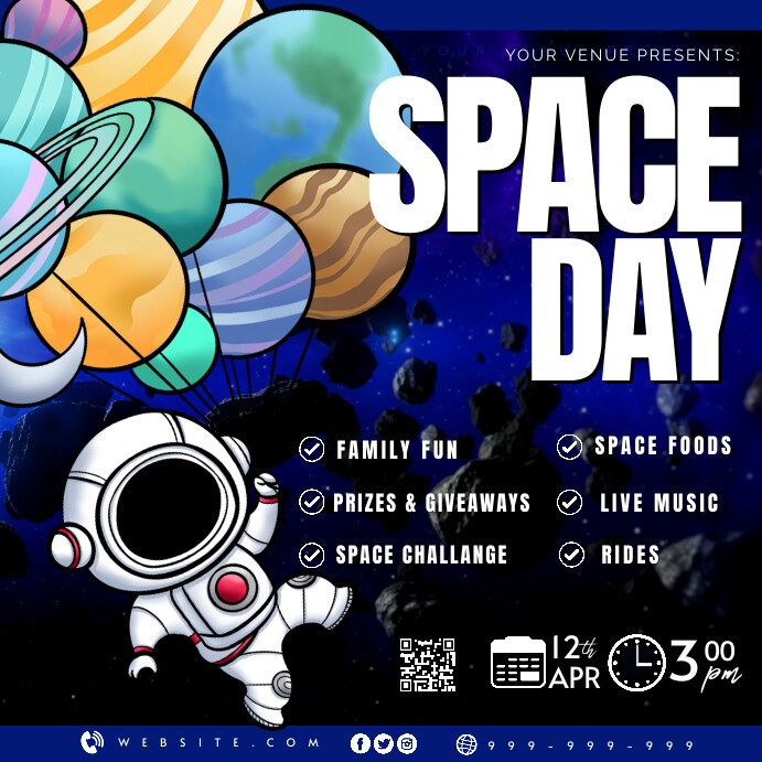 Modèle Black Professional Space Day Instagram Post | PosterMyWall
