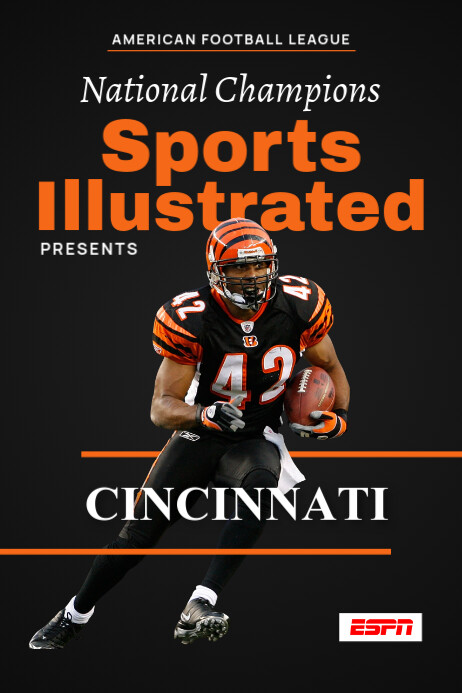 Copy of Black Professional Sport Magazine Cover Poster | PosterMyWall