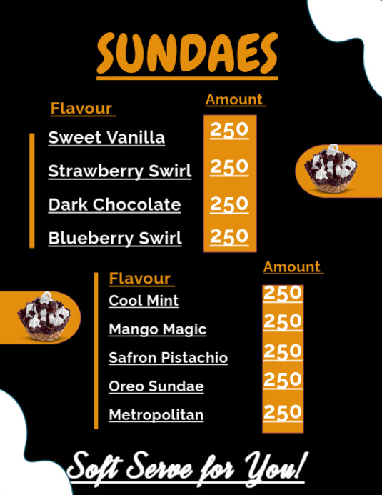 Copy of Black Professional Sundaes Flyer (us Letter) | PosterMyWall