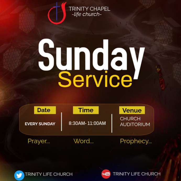 Plantilla de Sunday Church Service | PosterMyWall