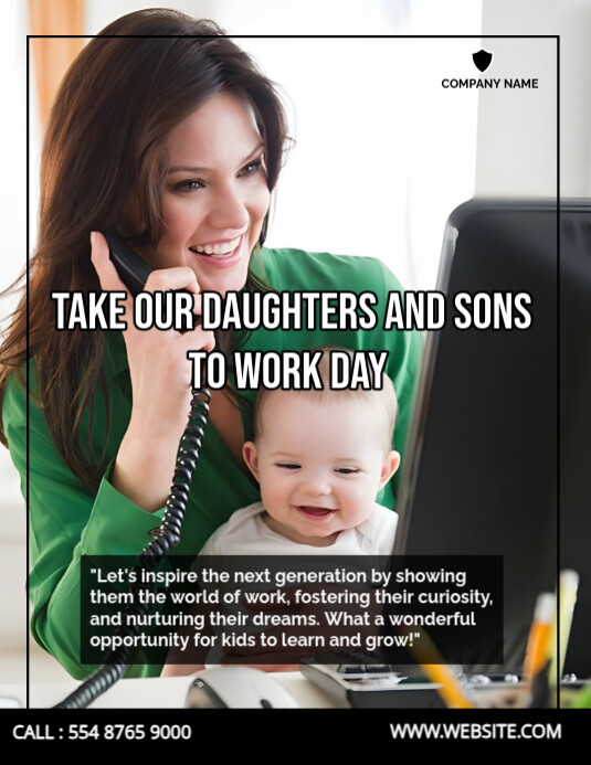 Copy of Black Professional Take Our Sons And Daughters To Work Day Flyer (us Letter) | PosterMyWall